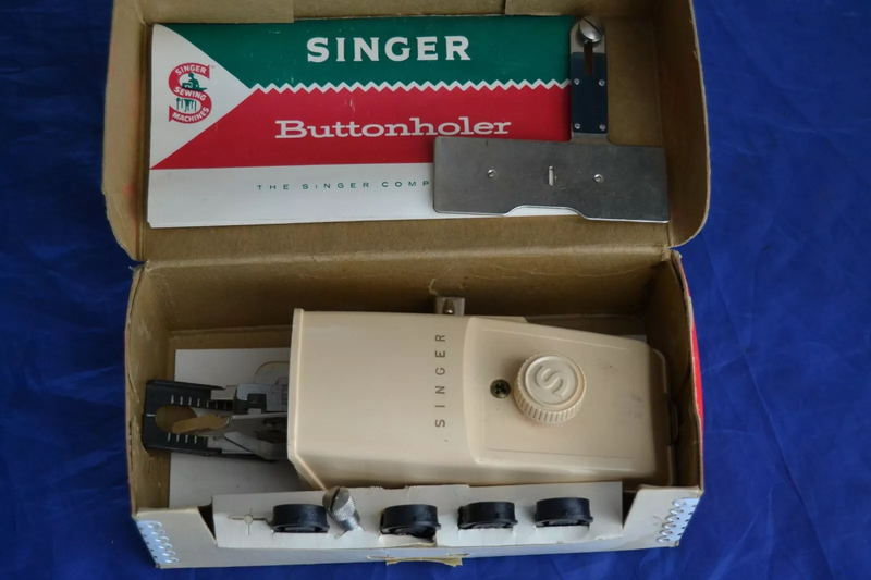SINGER BUTTONHOLER SLANT SEWING MACHINES MANUAL/TEMPLATES/COVER PLATE