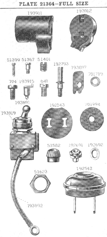 Light Switch, screws for light switch and electric parts