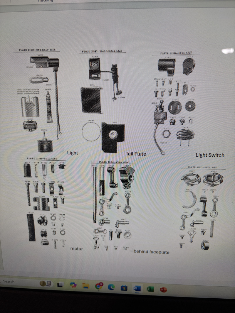 Singer 221 Featherweight Parts Breakdown Page