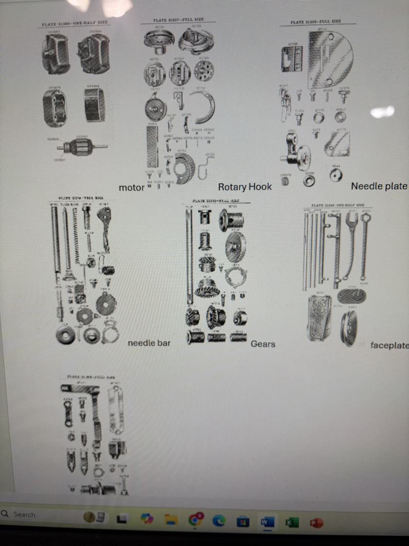 Singer 221 Parts Pictured for Sale