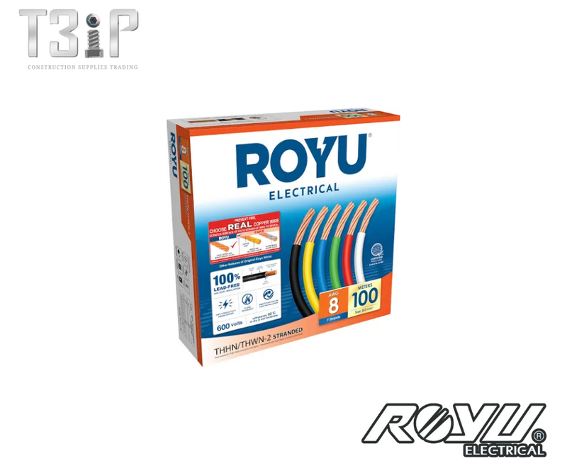 ROYU ELECTRICAL THHN WIRES 38mm-250mm per meter option - T3IP Trading