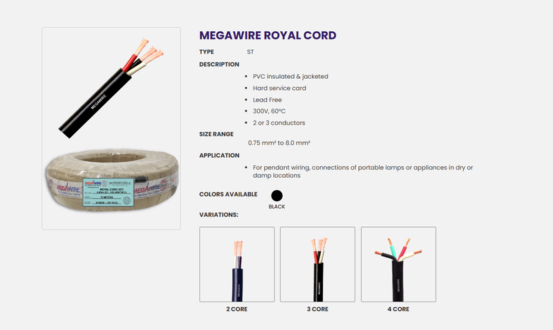 AWCP (RiteWyre) 38mm- 500mm THHN CABLE WIRE per meter - T3IP Trading