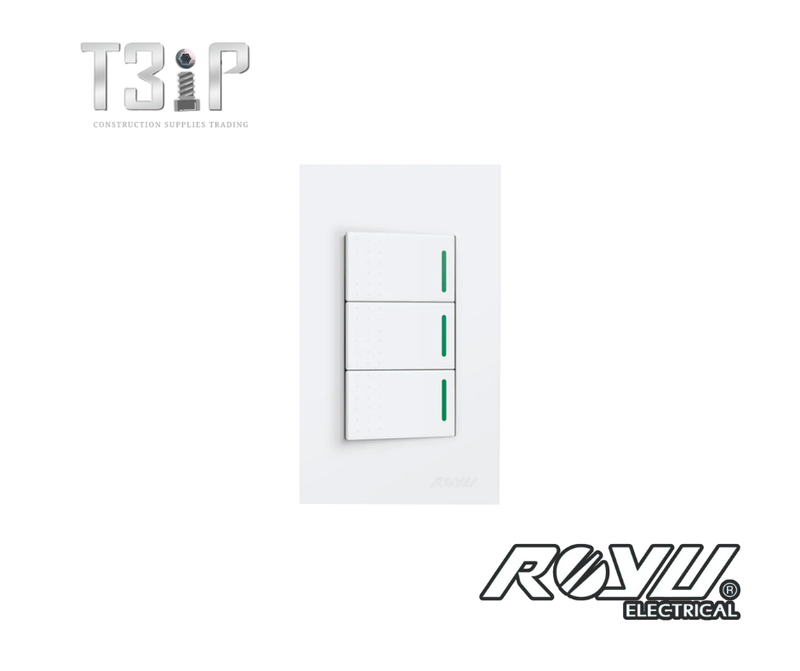 3 Gang Switch with Reflector - T3IP Trading