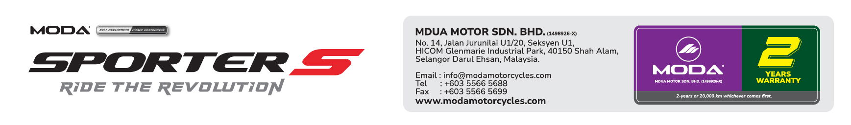 SPORTER S - MODA Motorcycles