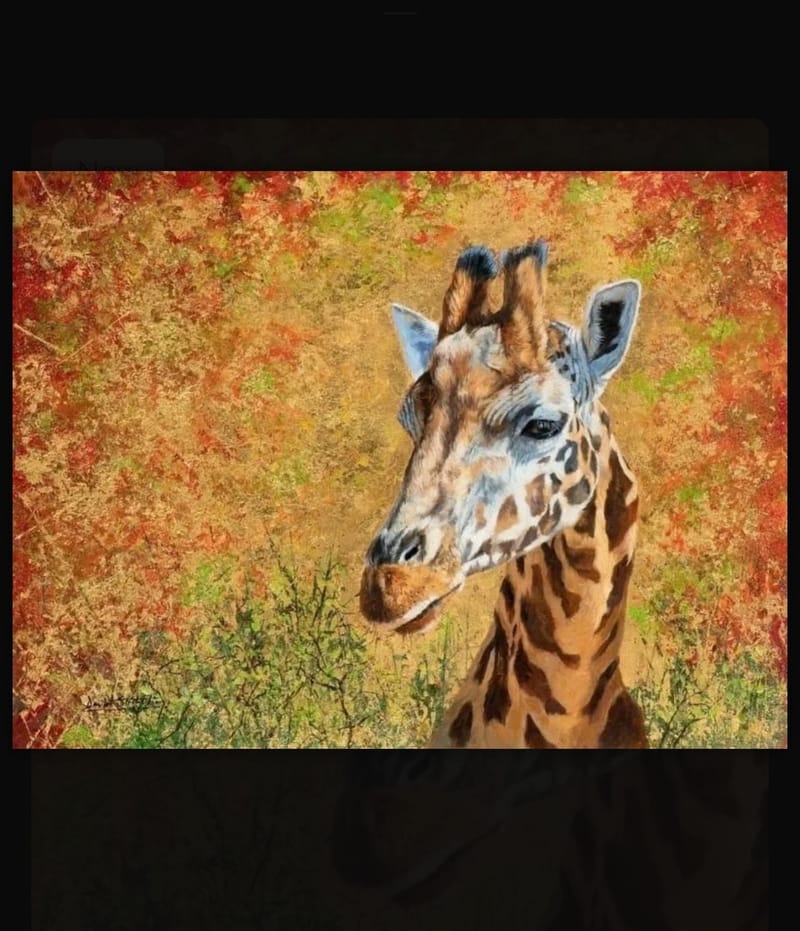 Golden Giraffe - David Stribbling Wildlife Art