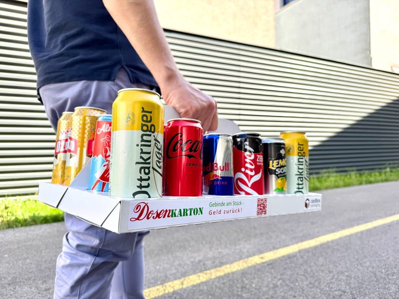 Dosenkarton - saubere Pfand-Sammellösung