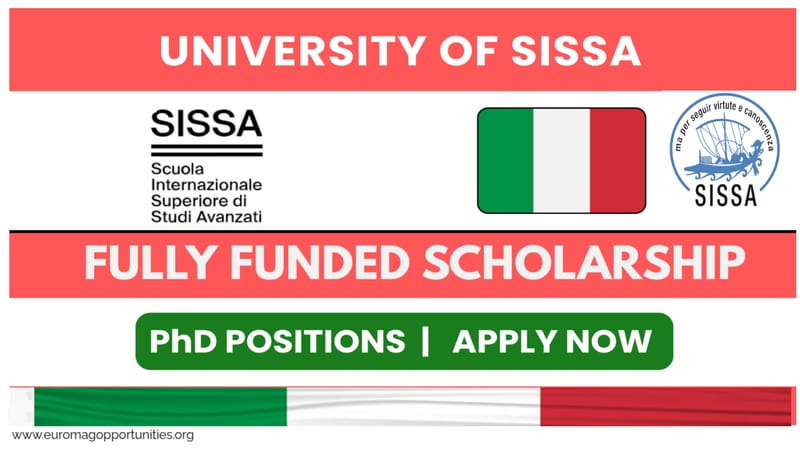 SISSA PhD Scholarship 2025 | Fully Funded in Italy