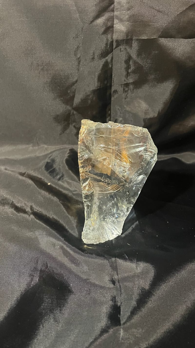 Iridescent Clear Glass Chunk - Sergey's Crystal Realm