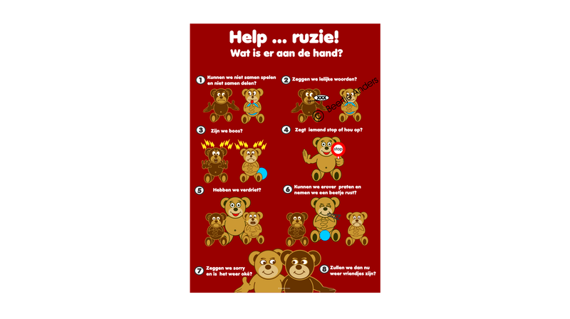 Poster 'Ruzie' - Beertje Anders