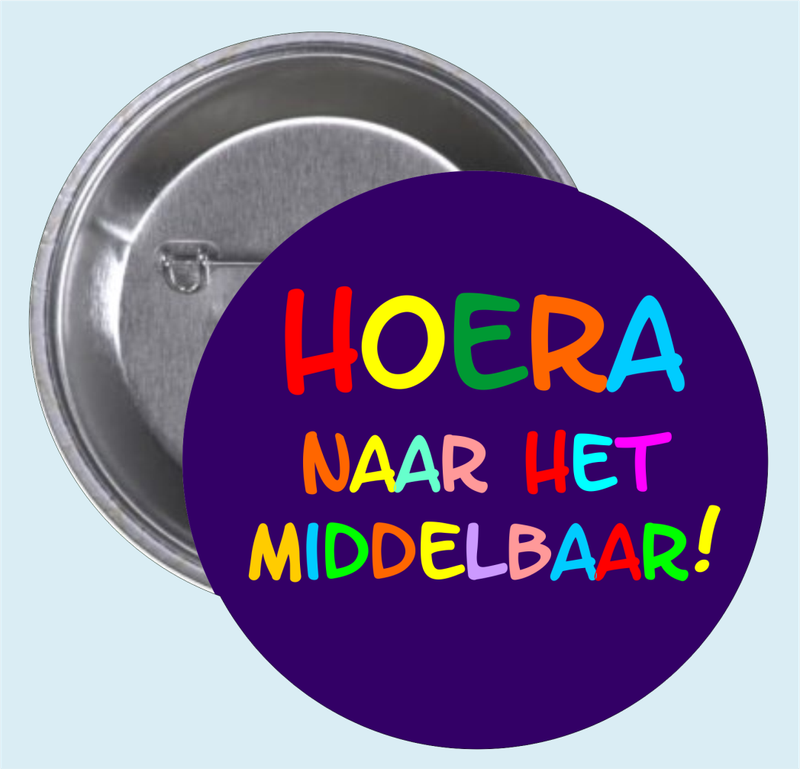 Button 'Hoera naar het middelbaar' - Beertje Anders
