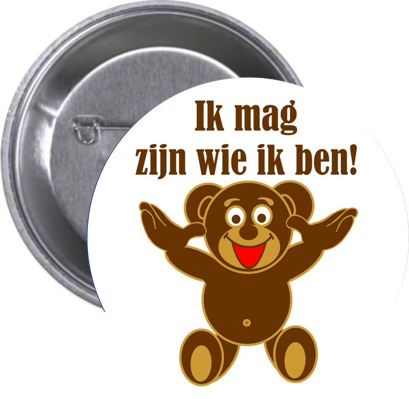Button 'Ik mag zijn wie ik ben' - Beertje Anders