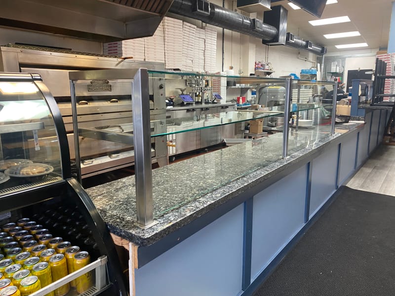 Custom built sneeze guard. - Integrity Glass