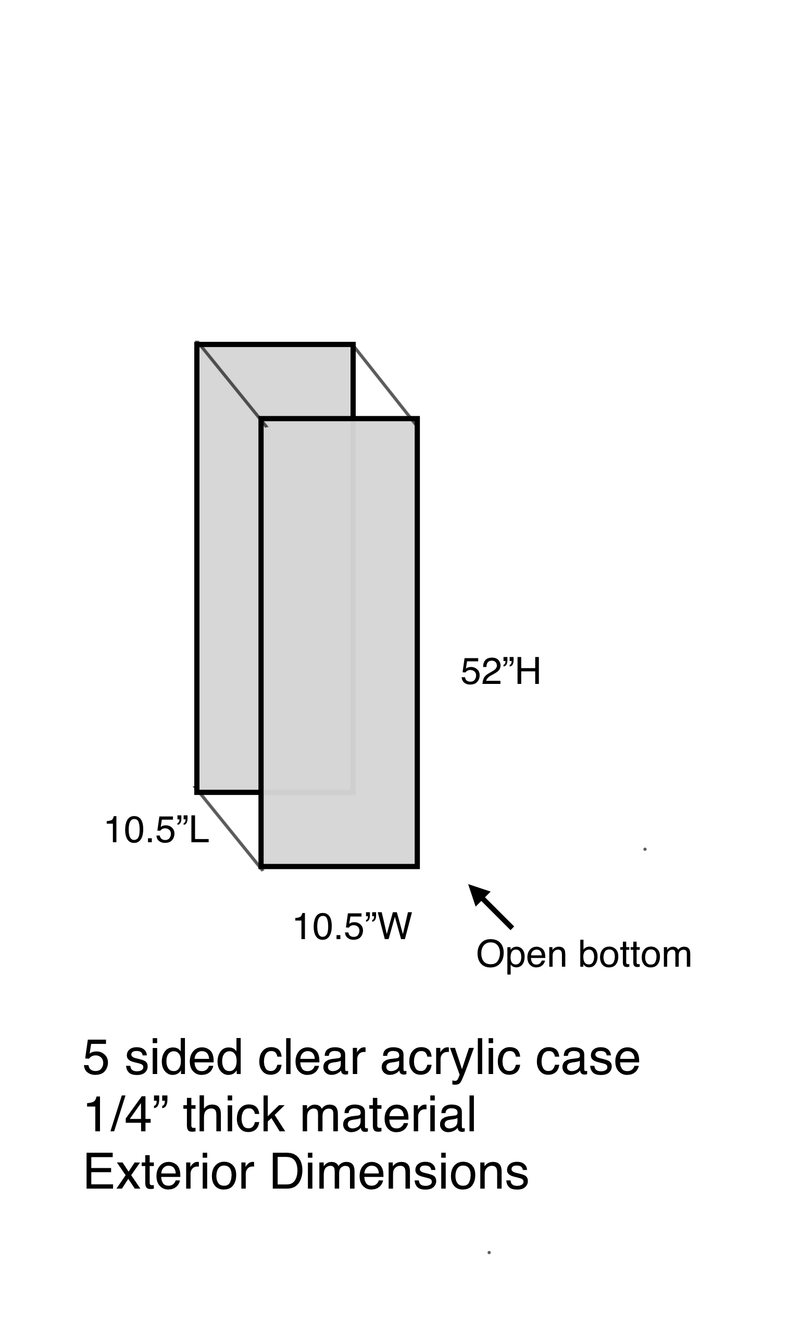 5 Sided Clear Acrylic Case - PlexiBoxes4u