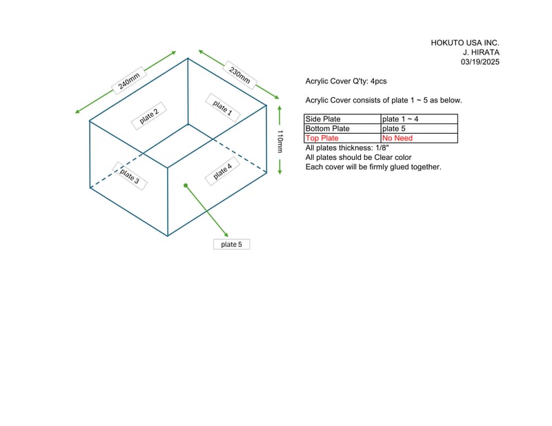 Custom Acrylic Cover - PlexiBoxes4u