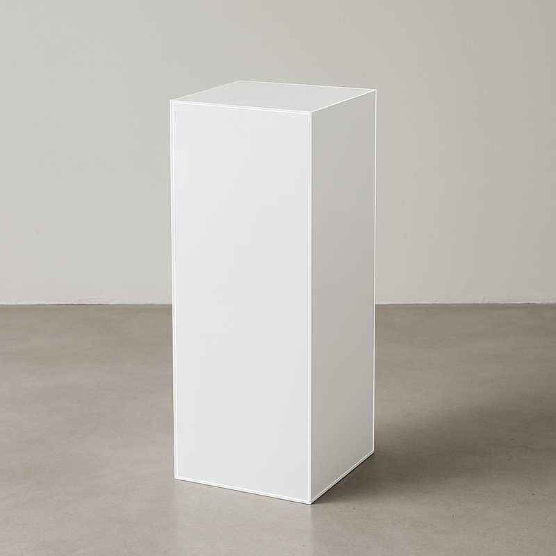 White Acrylic Display Pedestals - PlexiBoxes4u