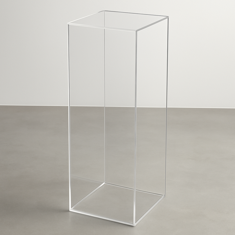 12"x 12"x 36" Acrylic Display Pedestal - PlexiBoxes4u
