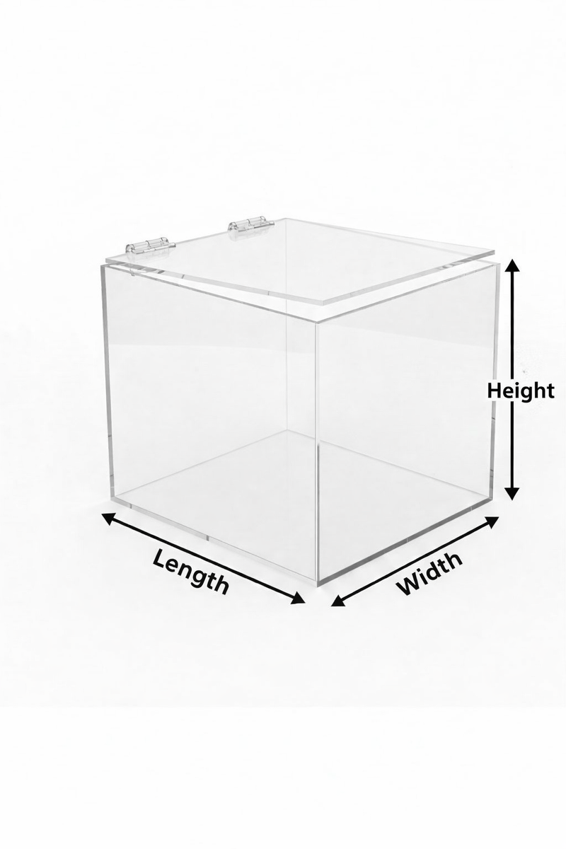 Acrylic Box – Hinged Top Lid | Custom Clear Display Box