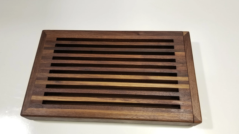 Bread board with crumb drawer (WALNUT) - Whitewolf construction and ...