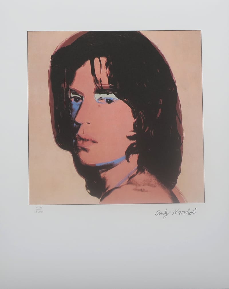 Andy Warhol Mick Jagger Lithograph blue