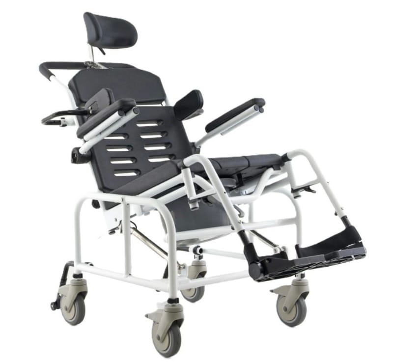 Aqua Tilt-In-Space Hi-Lo Shower Commode Chair - Wisbech Mobility