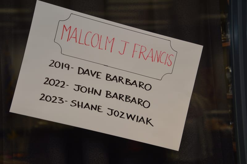 Malcolm J. Francis Award - Past Winners - LANCASTER STRIDERS