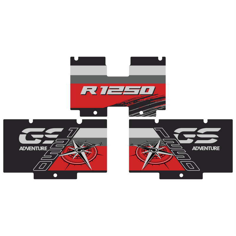 1045-17W R1250 GS/GSA TOP BOX WRAP RED ADVENTURE - RubbaTech.SA