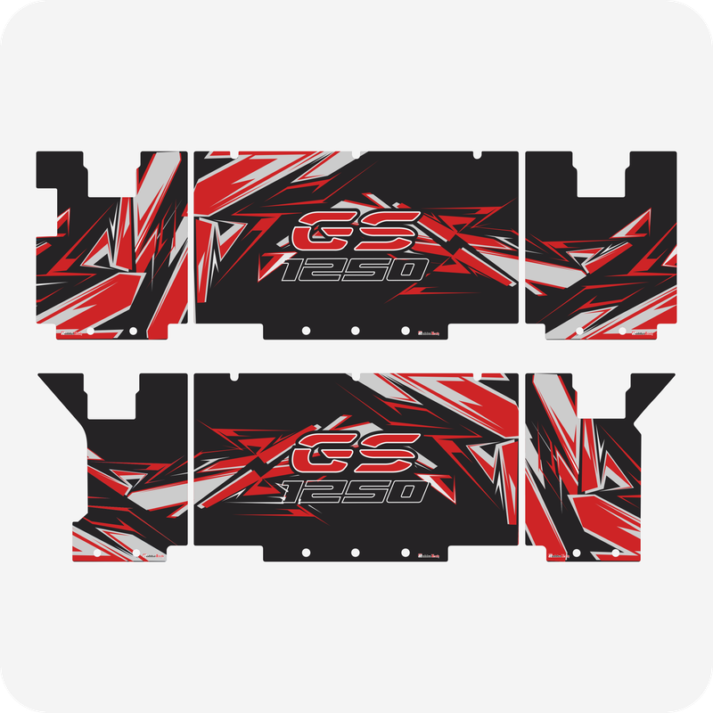 1046-12W R1250 GS/GSA PANNIER WRAP RED GRAPHICS - RubbaTech.SA