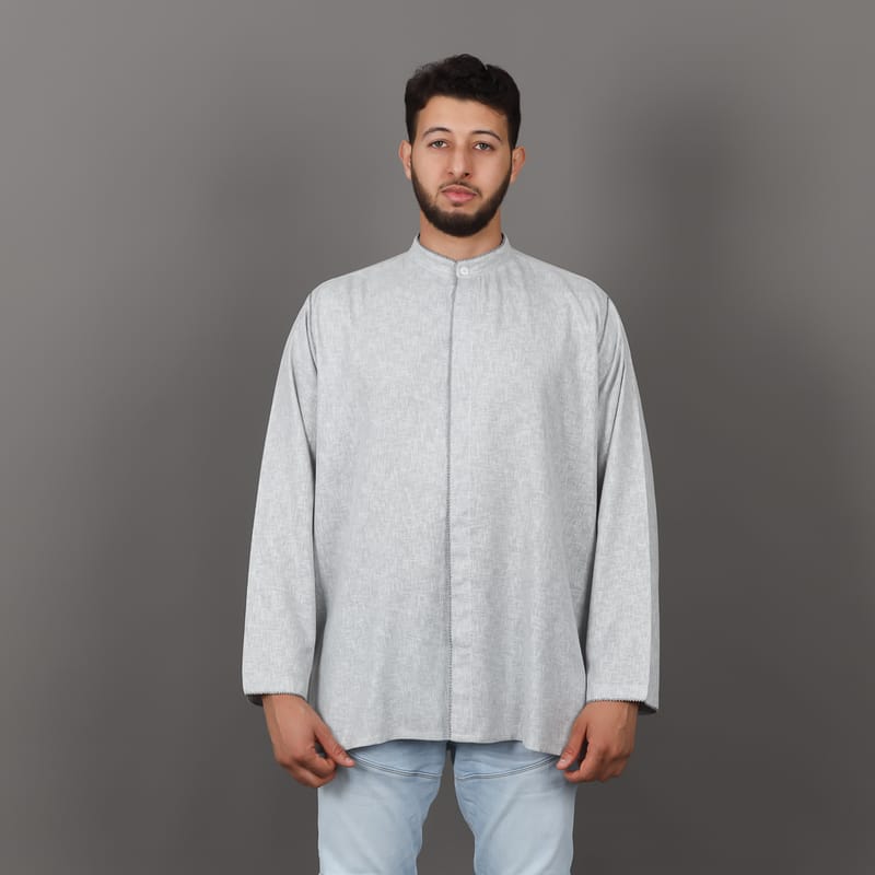 Tunique en Lin Randa à la main - Gris Clair