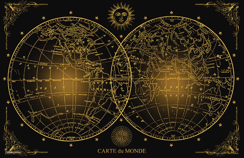 World Map - Carte du Monde 11X17 Poster