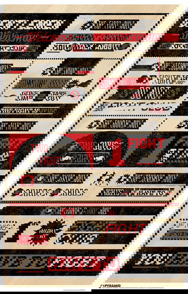 Fight Club Rules 11x17 Poster