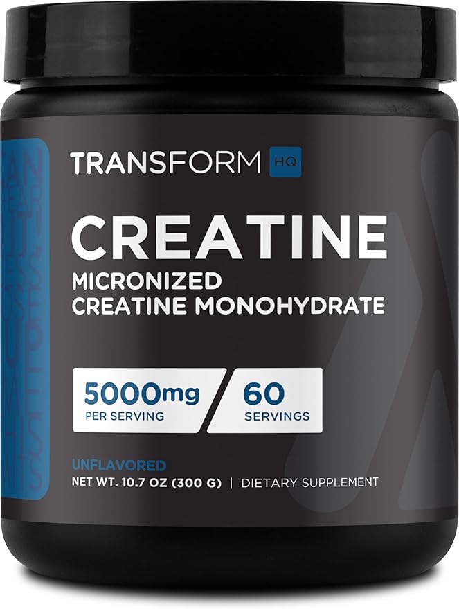 TransformHQ Creatine Monohydrate Powder (60 Servings) Unflavored - 500
