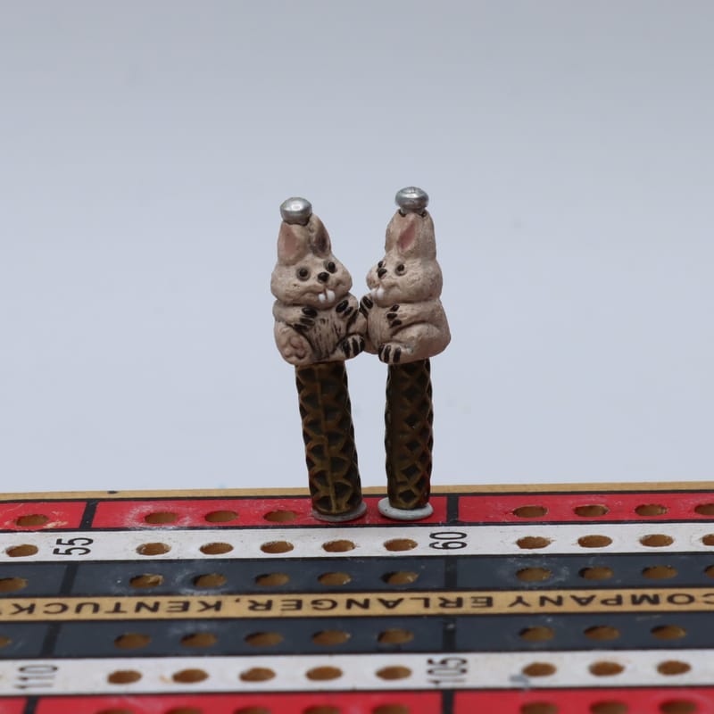 White Sitting Rabbit Cribbage Pegs - KRAZY KUSTOM CRIBBAGE PEGS (Since ...