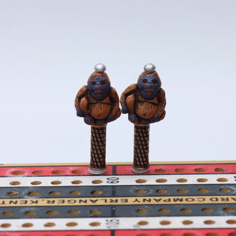Sitting Monkey Cribbage Pegs - KRAZY KUSTOM CRIBBAGE PEGS (Since 2016)