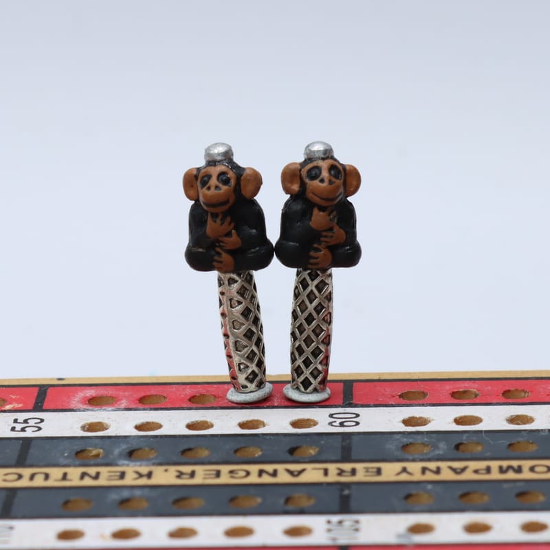Sitting Monkey Cribbage Pegs - KRAZY KUSTOM CRIBBAGE PEGS (Since 2016)