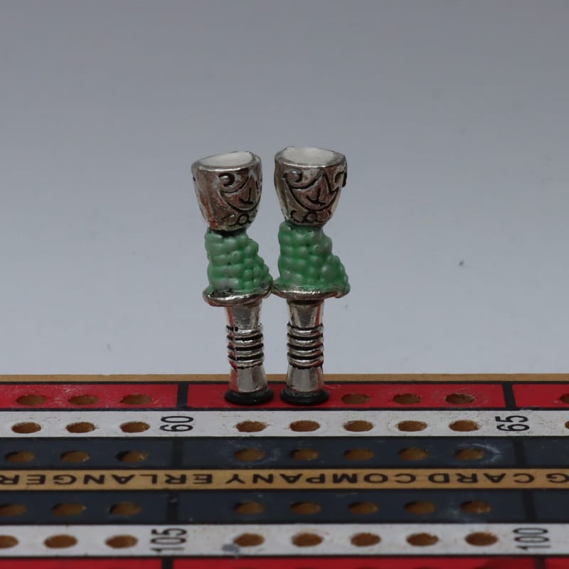 White Wine Goblet Cribbage Pegs - KRAZY KUSTOM CRIBBAGE PEGS (Since 2016)