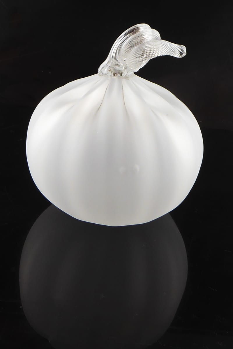 Frosted 'Ghost' Pumpkin - Small - E&M Glass