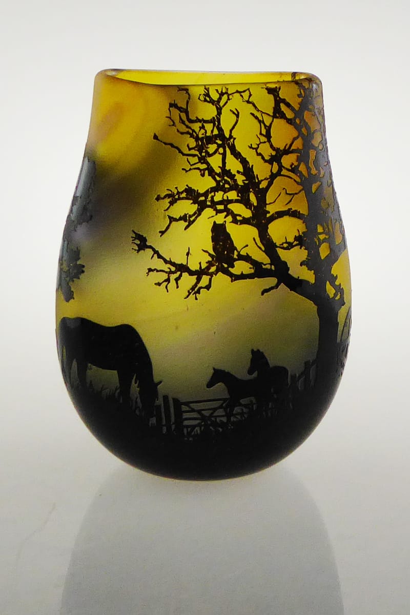 Horses Grazing - E&M Glass