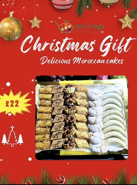 (big) dish of mixed Moroccan cakes - Sosi's veg