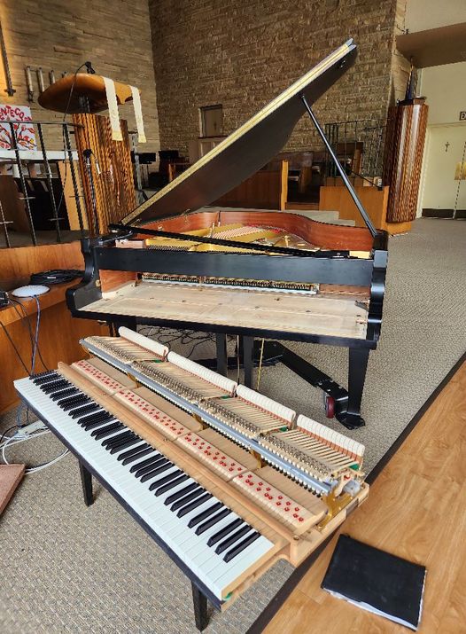 Cleaning the action, cavity and soundboard on this grand. - Michaud's ...