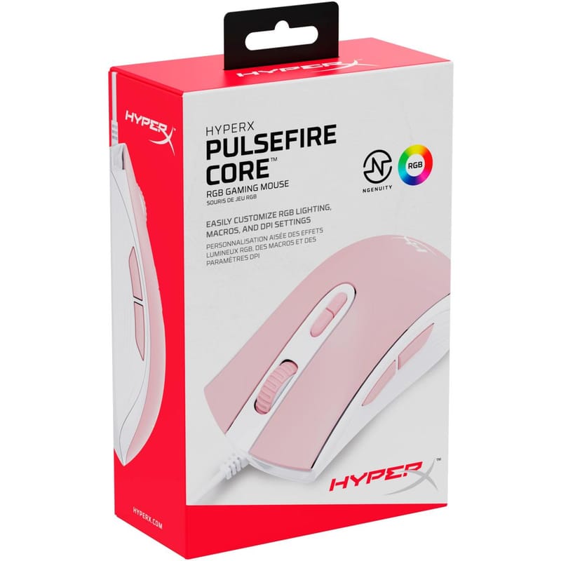 HyperX Pulsefire Core (White-Pink) 6200 DPI With 7 Programmable