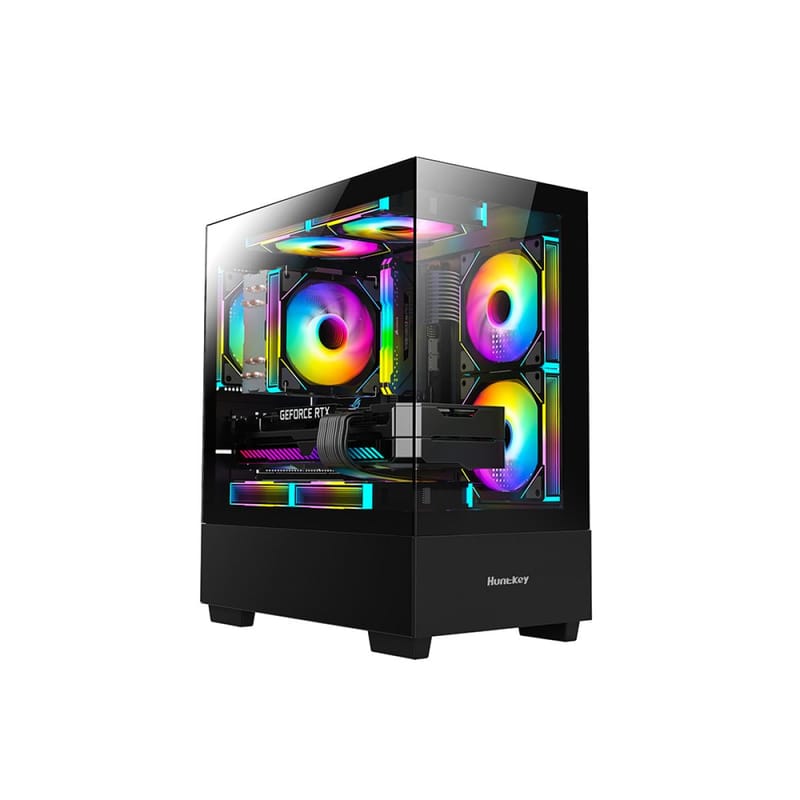 Huntkey G35 Gaming Case Black-With Out Fan Full Glass