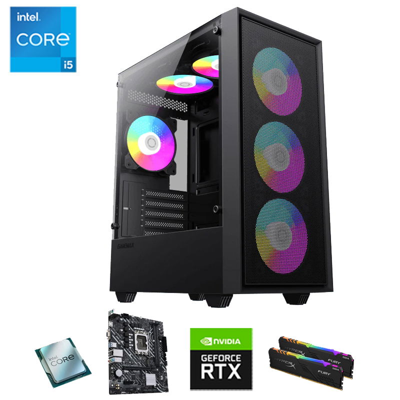 GAMING PC INTEL CORE i5 12400F // RTX 4060 8GB // 16GB RAM DDR4 ...