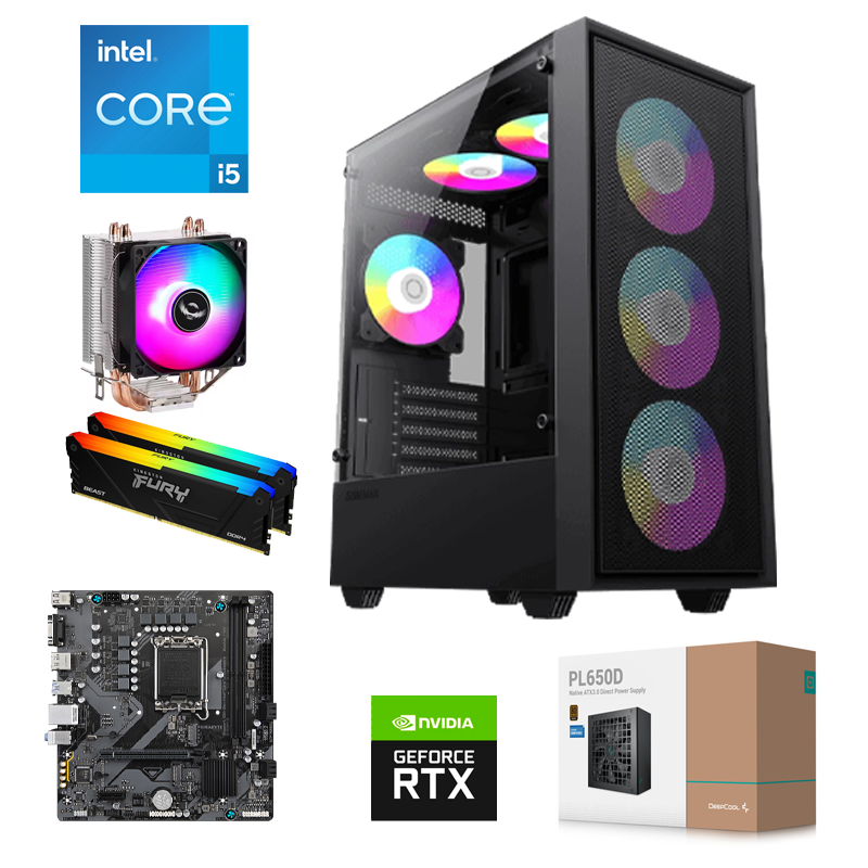 GAMING PC INTEL CORE i5 14400F // RTX 4060 TI 8GB // 8X2GB RAM DDR5