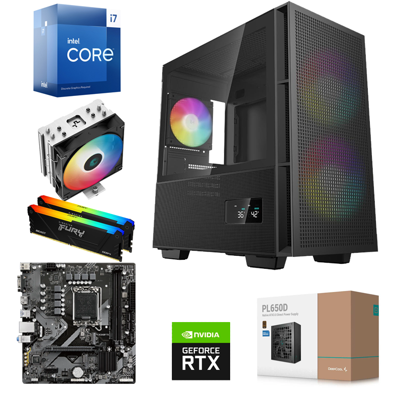 GAMING PC INTEL CORE i7 12700KF // RTX 4060 TI 8GB // 8X2GB RAM DDR4