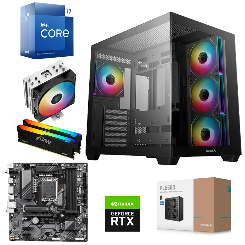 GAMING PC INTEL CORE i7 14700F // RTX 5070 12GB // 8X2GB RAM DDR5
