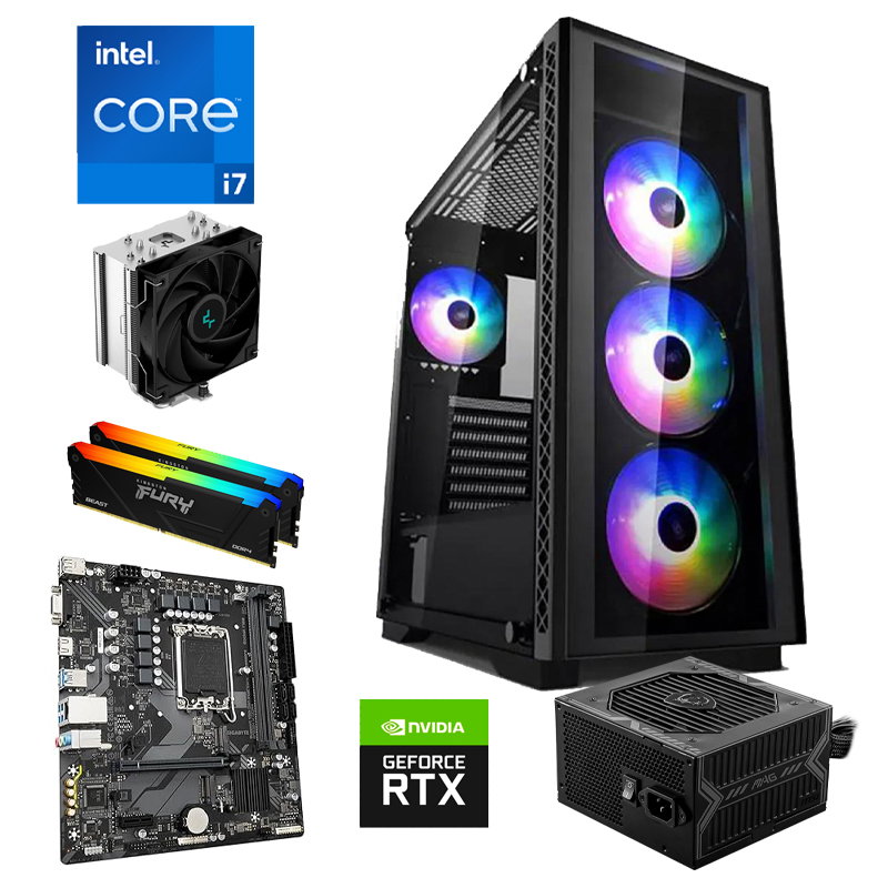 GAMING PC INTEL CORE i7 12700KF // RTX 4060 8GB // 8x2...