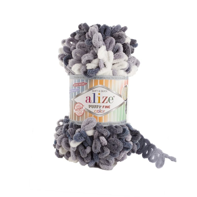 Alize Puffy Fine Color 5925 Loopy yarn for finger knitting