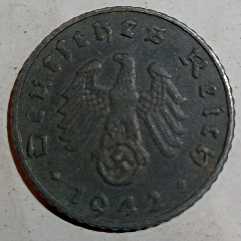 Moneda original 5 Reichspfennig de 1942 F (III Reich Hitler- Nazi ...