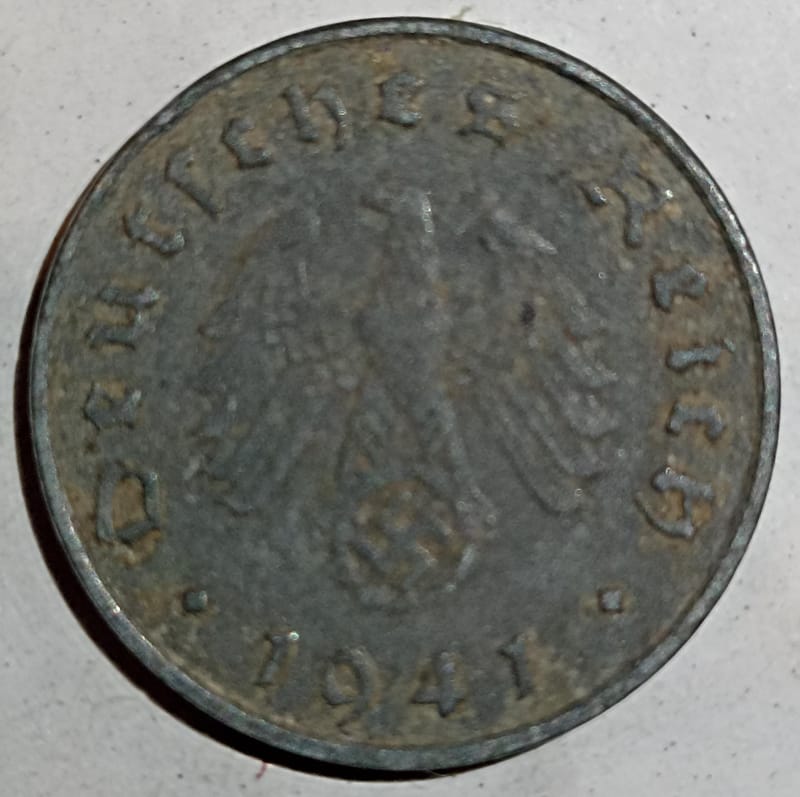 Moneda original 10 Reichspfennig de 1941 A (III Reich Hitler- Nazi ...