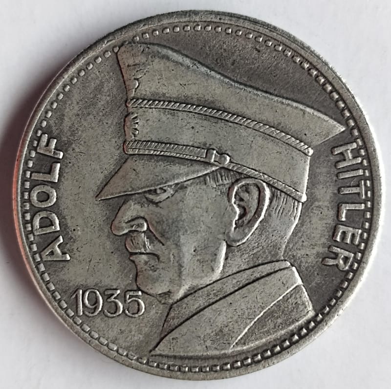 Moneda Adolf Hitler 1935 (III Reich Hitler- Nazi- Alemania) WWII - ATTICAE
